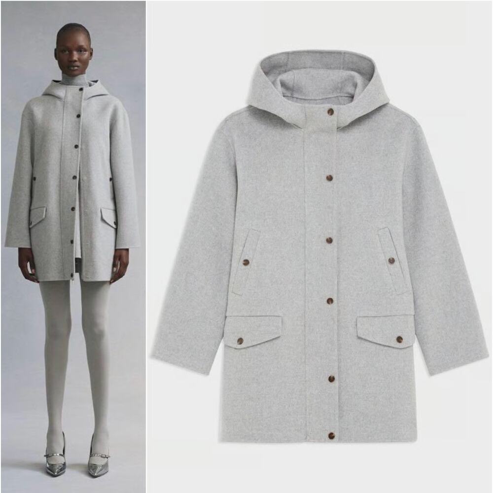Theory New Divide Parka Jacket Double-Face Wool Cashm… - Gem